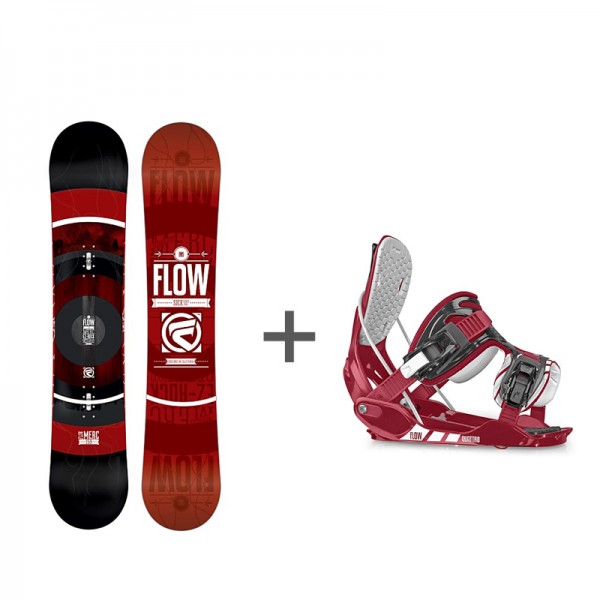Flow Merc EZ-Rock Rocker + Flow Quattro Bindung black | Freeride Mountain
