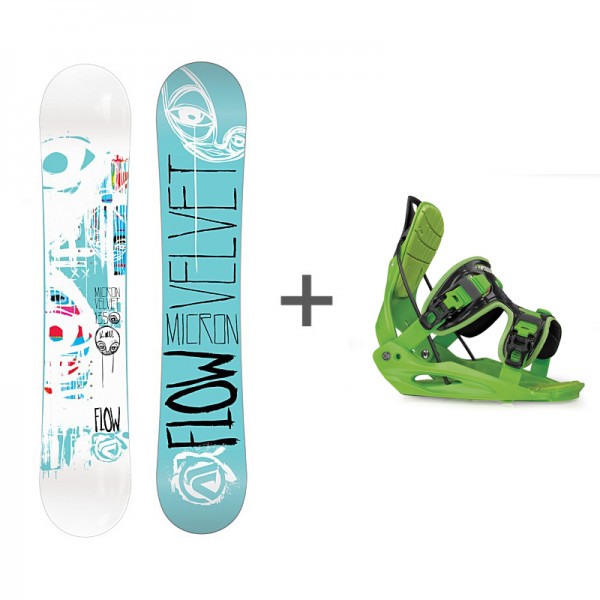 Flow Micron Velvet EZ-Rock Rocker Youth + Flow Micron Youth Bindung | Freeride Mountain